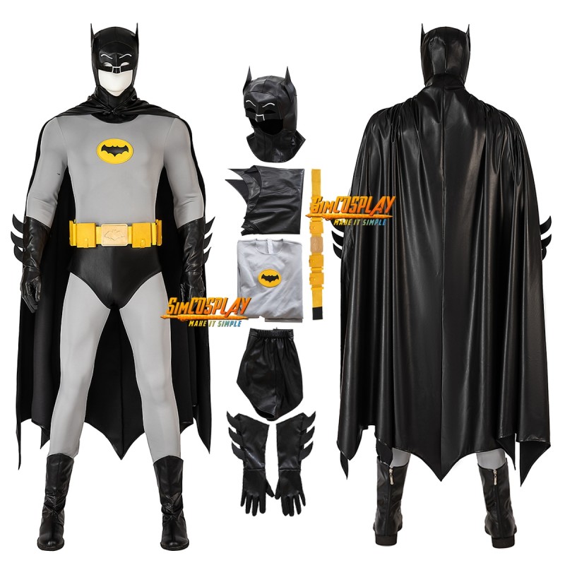 Ready To Ship - MALE SIZE M 1966 Adam West Cosplay Costume Retro Batsuit