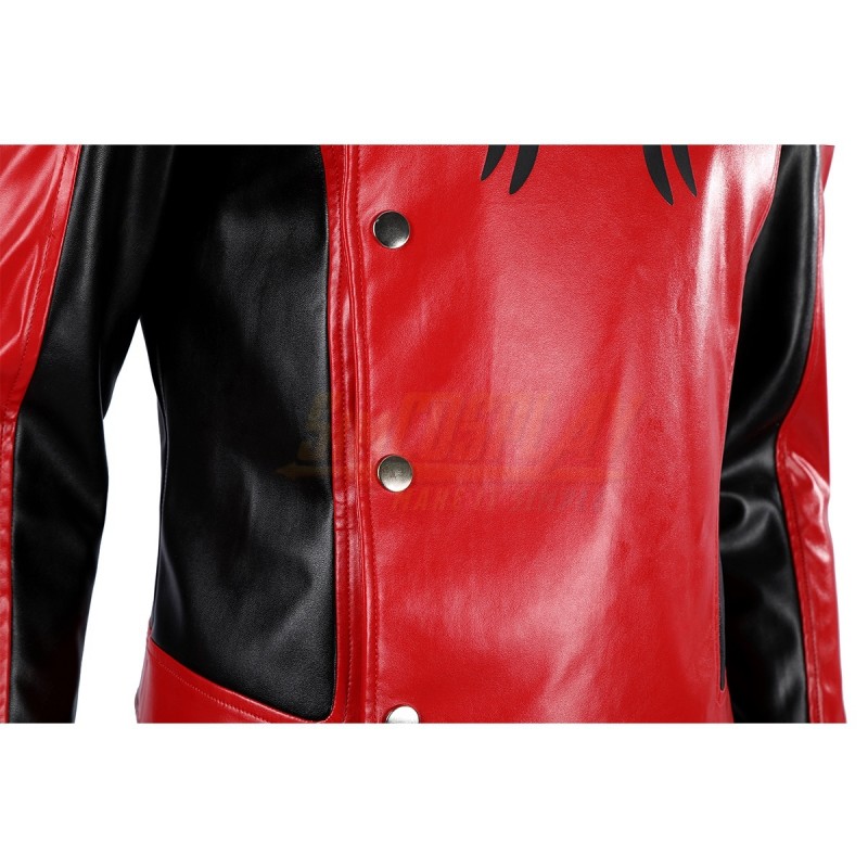 Spiderman Last Stand Suit Cosplay Red Leather Jacket Suit