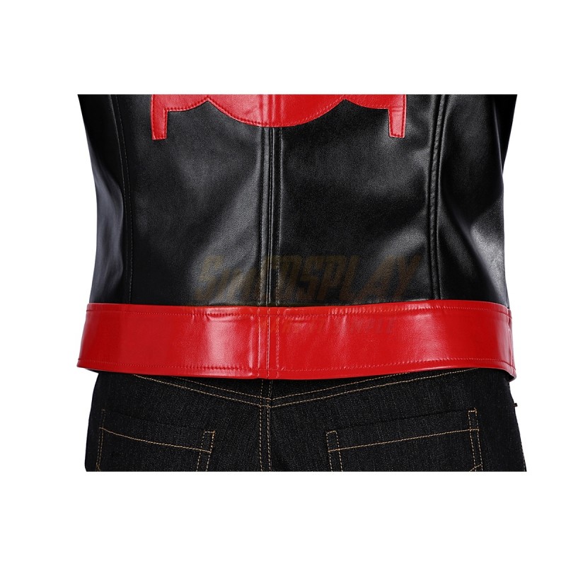 Spiderman Last Stand Suit Cosplay Red Leather Jacket Suit