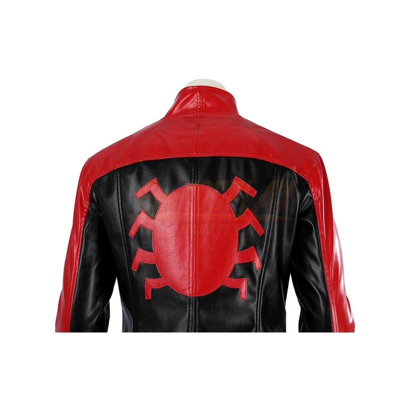 Spiderman Last Stand Suit Cosplay Red Leather Jacket Suit