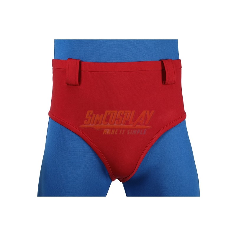 Classic Clark Christopher Reeve Cosplay Costume SuperHero Suit Top Level