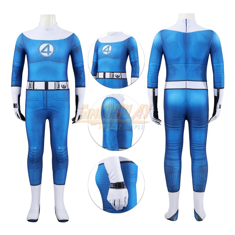 Kids Invisible Woman Susan Storm Cosplay Suit Halloween Children Costumes