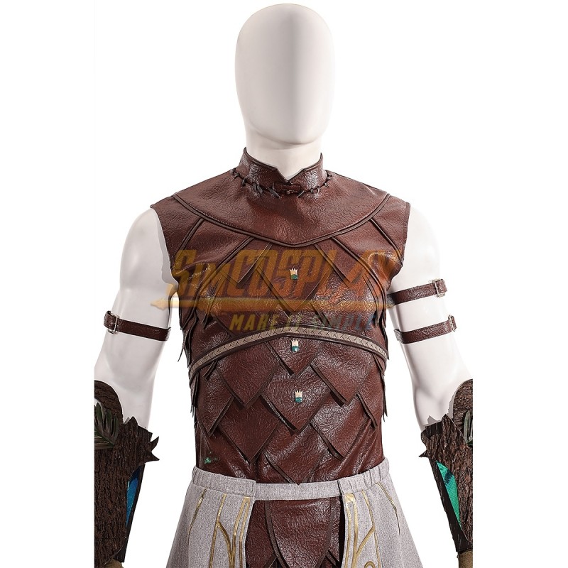 BG3 Wood Elf Druid Halsin Cosplay Costume Top Level