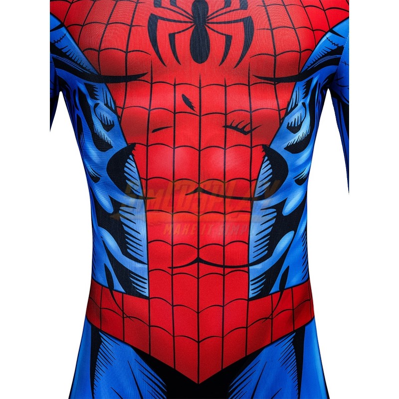 Spiderman Cosplay Costume Comic Book Look Printed Suit
