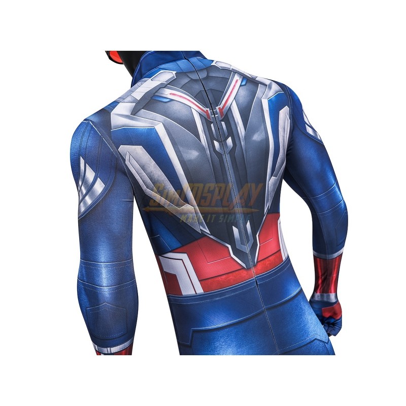 Captain America Sam Wilson Printed Suit Brave New World Costume