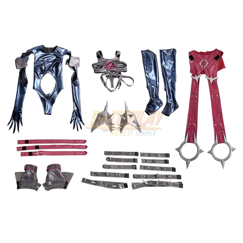 Marvel Rivals Invisible Woman Malice Skin Cosplay Costume Top Level