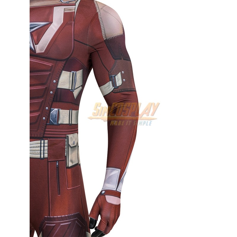 Thunderbolts Red Guardian Printed Suit Cosplay Costume