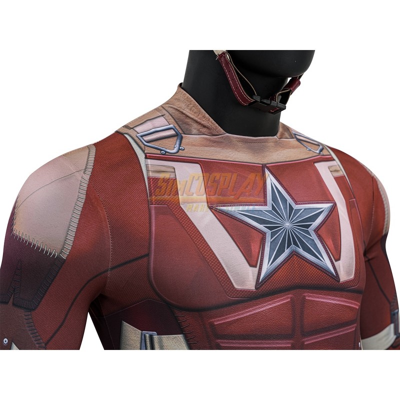 Thunderbolts Red Guardian Printed Suit Cosplay Costume