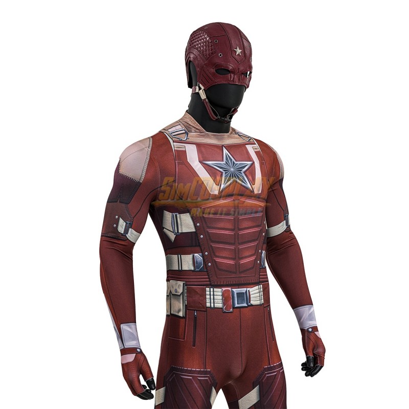 Thunderbolts Red Guardian Printed Suit Cosplay Costume