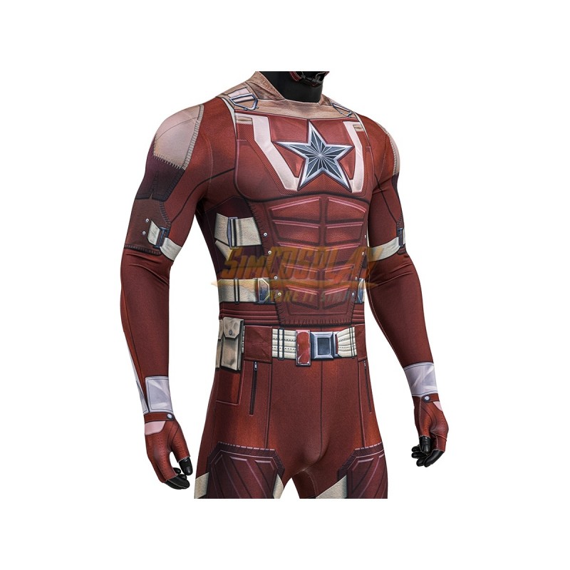 Thunderbolts Red Guardian Printed Suit Cosplay Costume