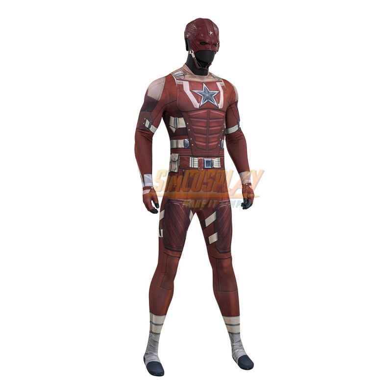 Thunderbolts Red Guardian Printed Suit Cosplay Costume