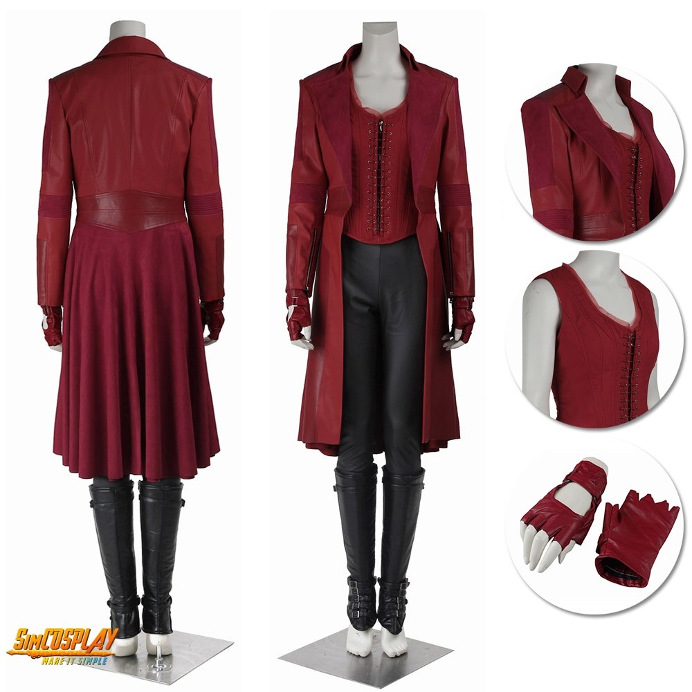Avengers Scarlet Witch Cosplay Costume Wanda Maximoff Suit Sac3407